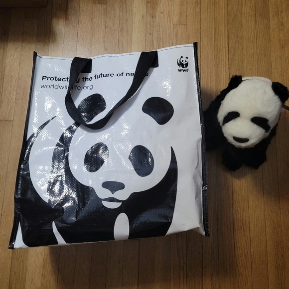 Wwf | Bags | Ecofriendly Wwf Shopper Tote W Matching Gund Panda Bear ...